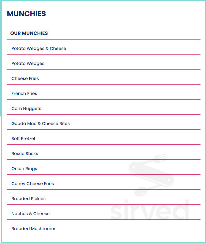 Original Frozen Custard menus in Lafayette, Indiana, United States