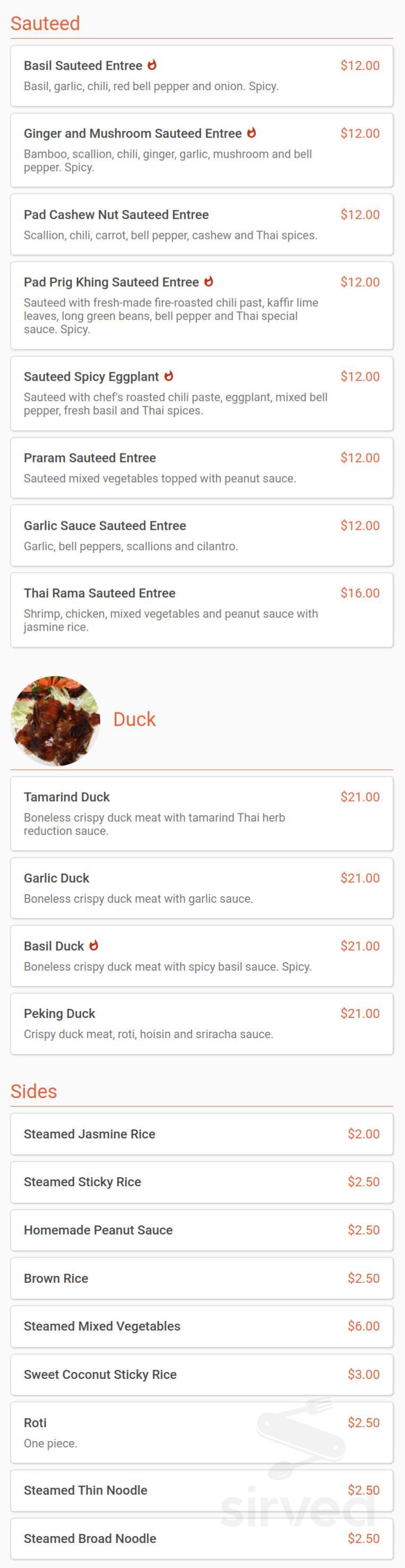 Menu - Queens NY's Thai Pot | Sirved