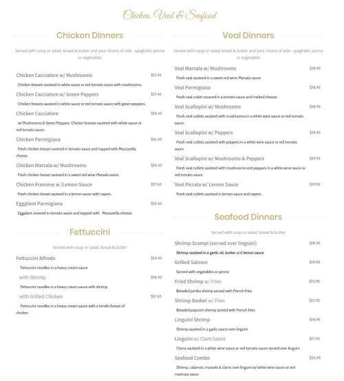 Anna's Italian Restaurant & Pizzeria menu in Midlothian, Virginia, USA