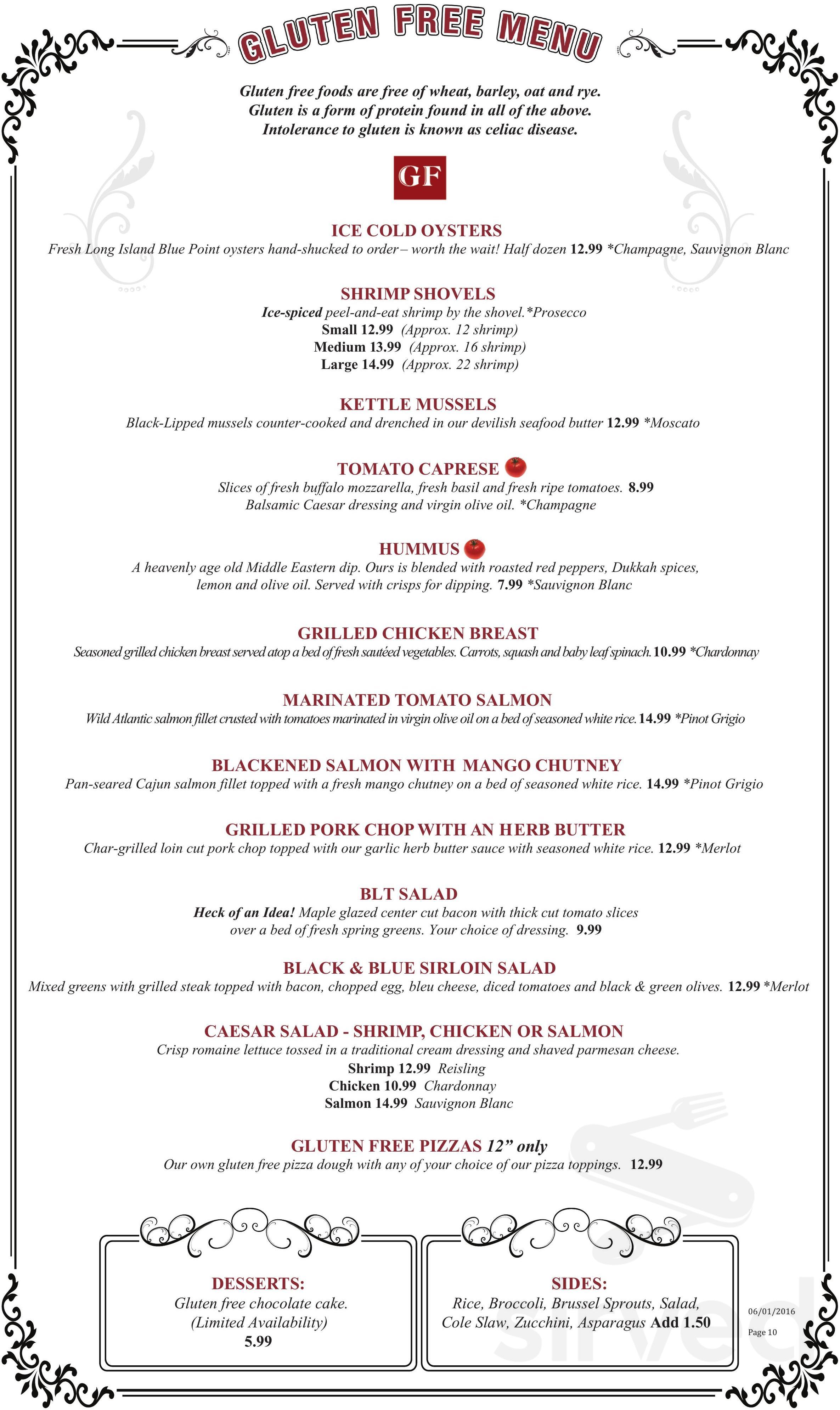 Stone Eagle Tavern menus in Rockford, Illinois, United States