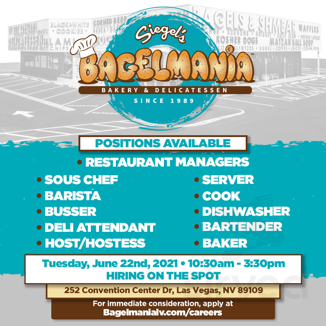 Menu - Las Vegas NV's Siegel's Bagelmania | Sirved