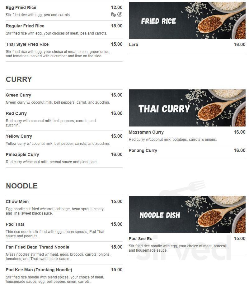 STAR THAI CUISINE menu in Williston, North Dakota, USA