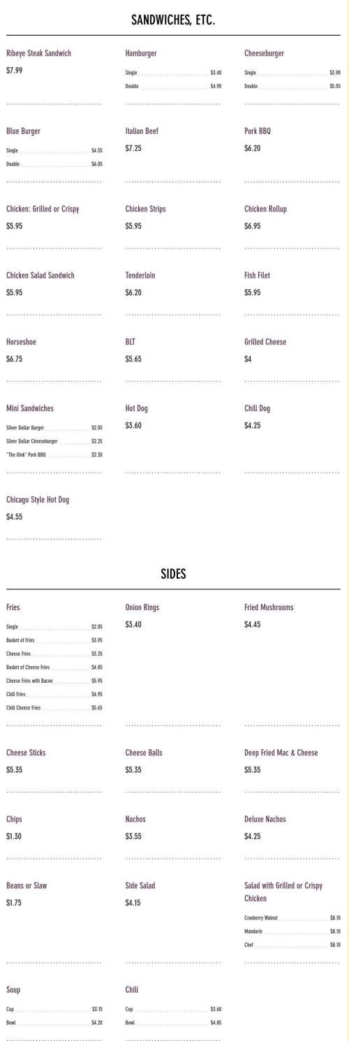 Carl's Ice Cream Factory menu in Normal, Illinois, USA