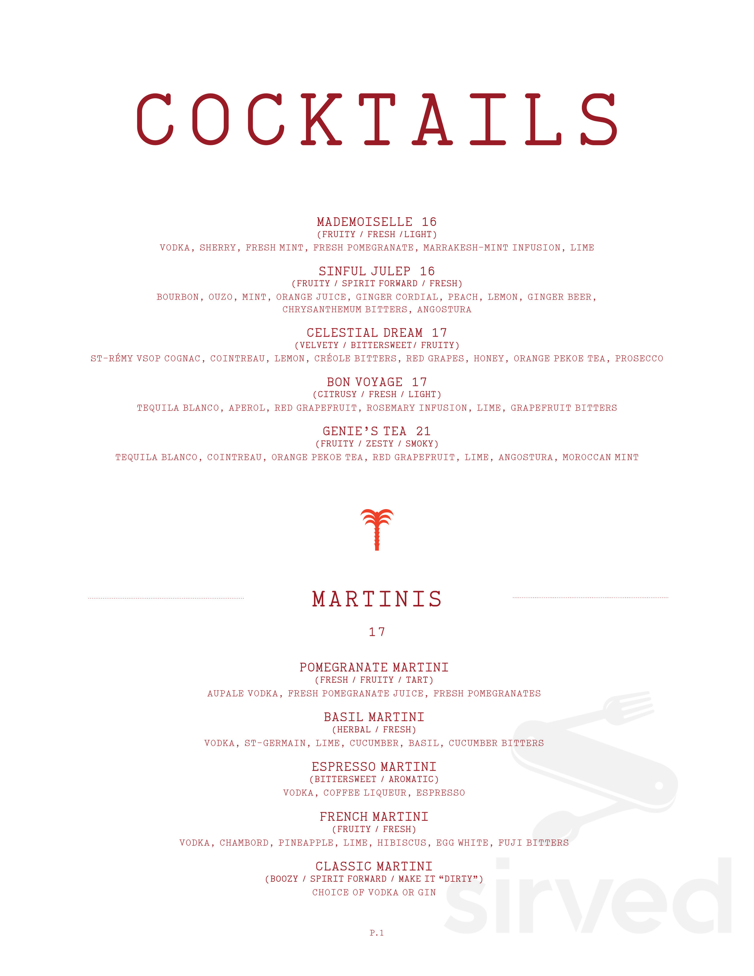 Ayla menu in Montreal, Quebec H3J 1T9, Canada