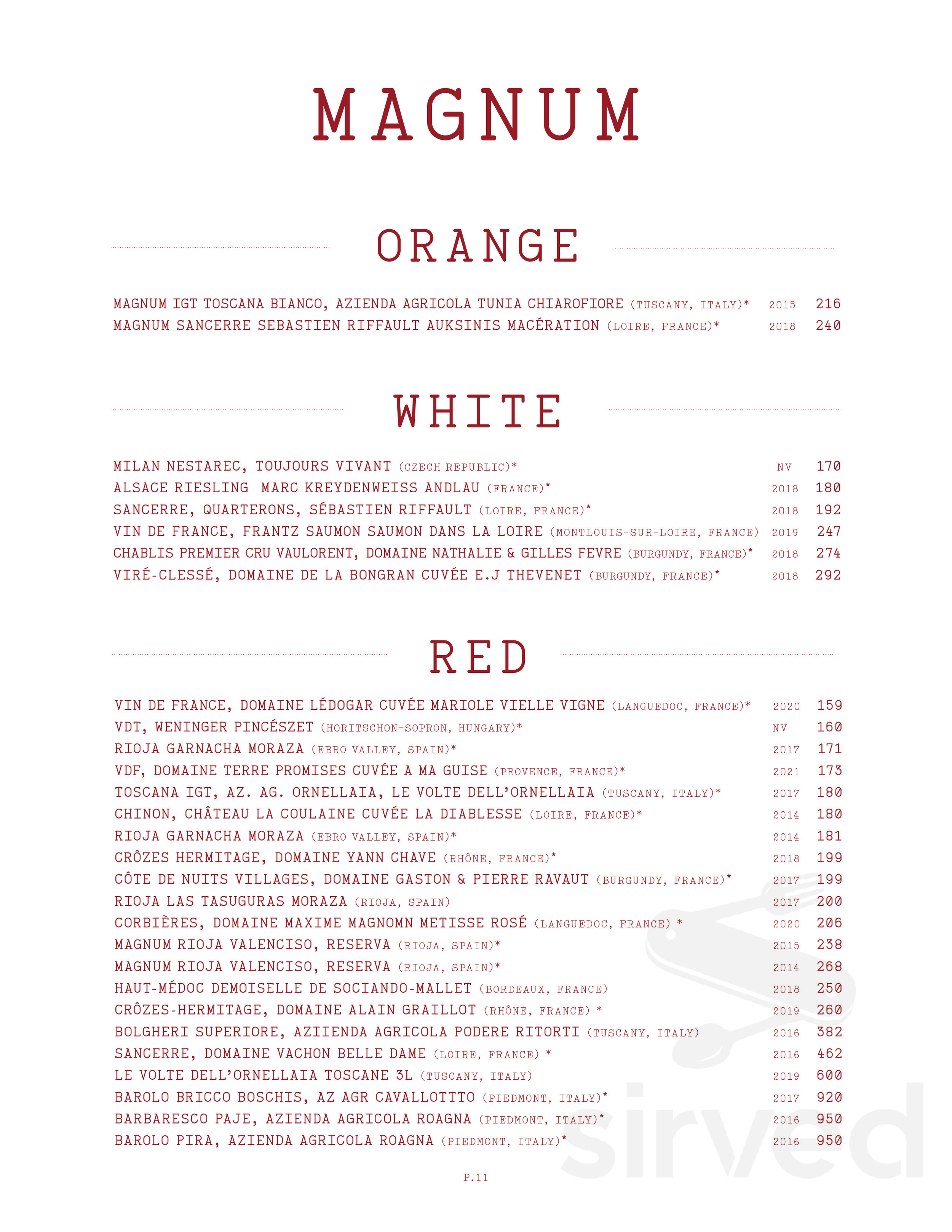 Ayla menu in Montreal, Quebec H3J 1T9, Canada