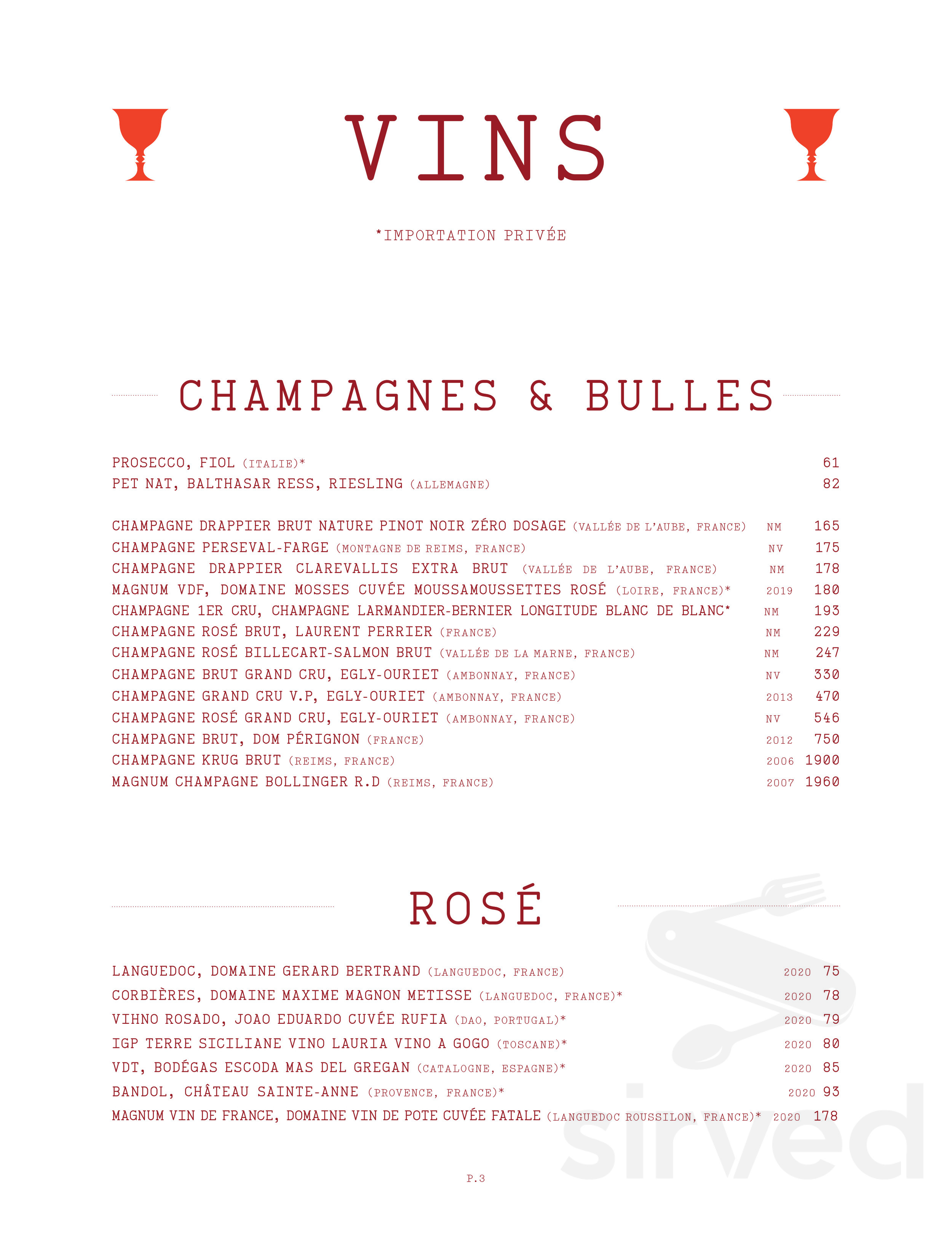 Ayla menu in Montreal, Quebec H3J 1T9, Canada