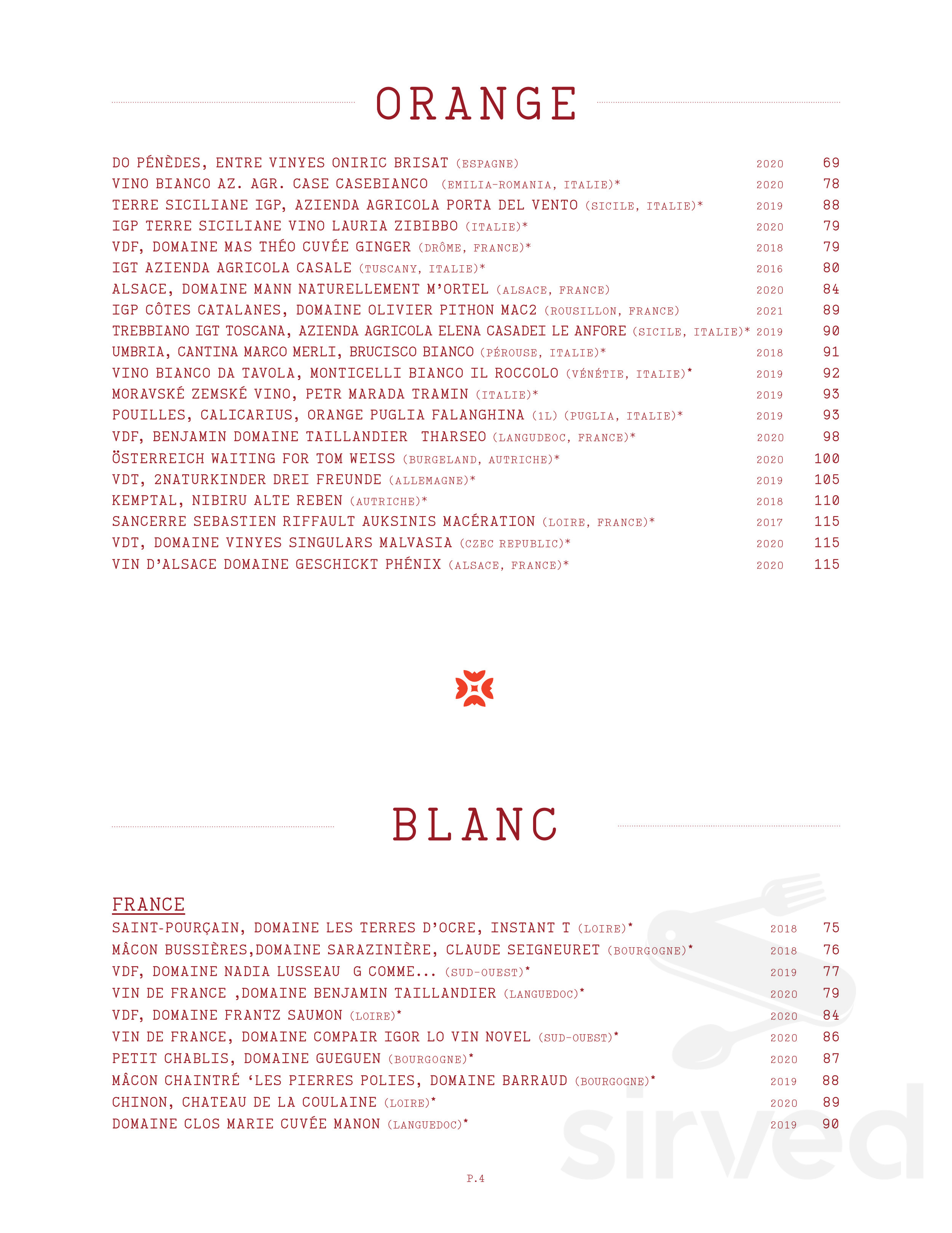 Ayla menu in Montreal, Quebec H3J 1T9, Canada