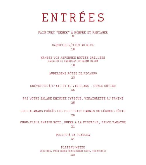 Ayla menu in Montreal, Quebec H3J 1T9, Canada