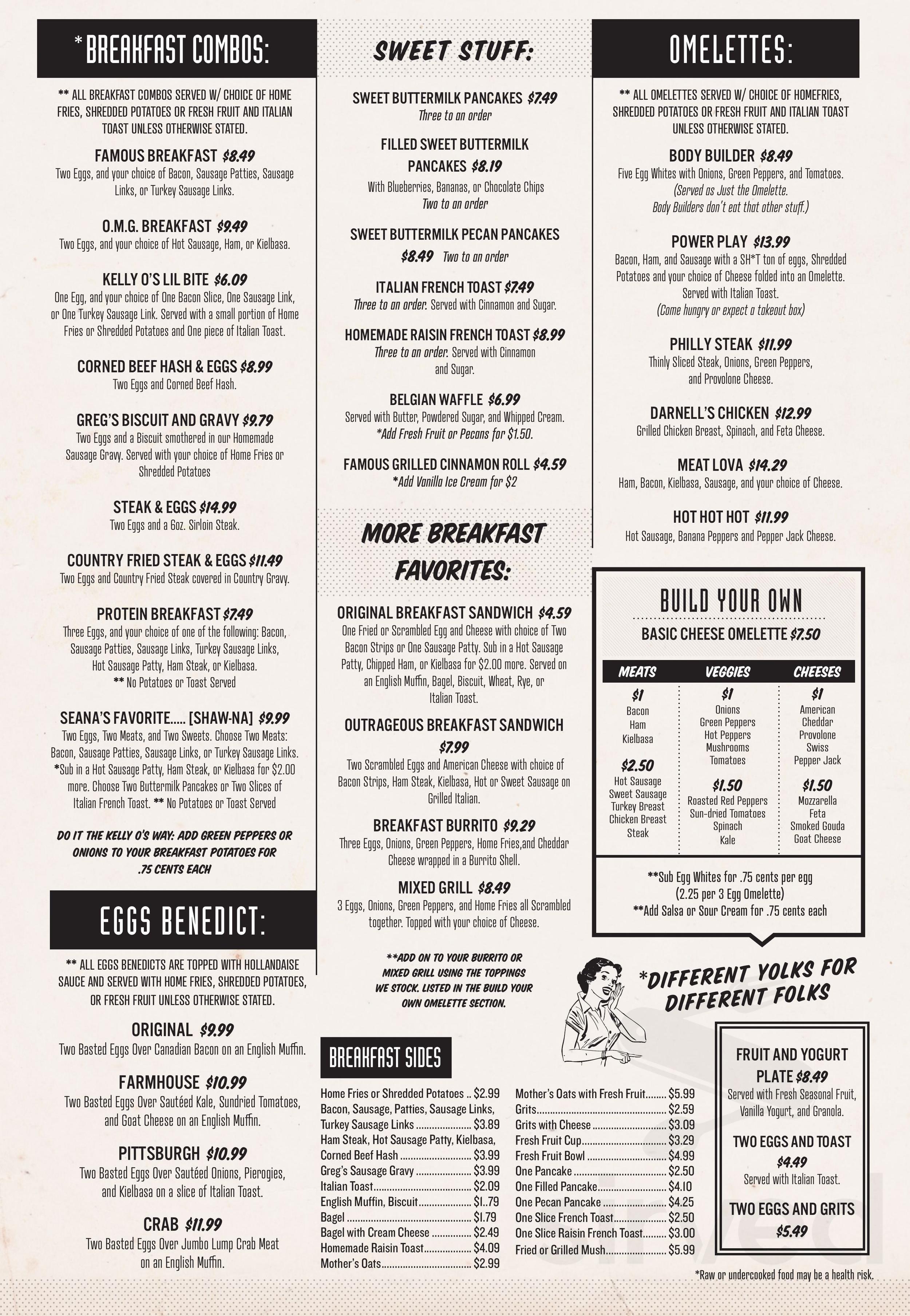 Kelly O's Diner in the Strip menus in Pittsburgh, Pennsylvania, United ...