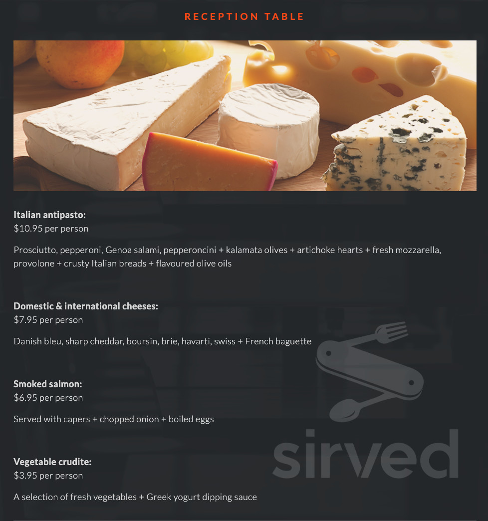 Menu - Mississauga ON's Avondale Foodworks | Sirved