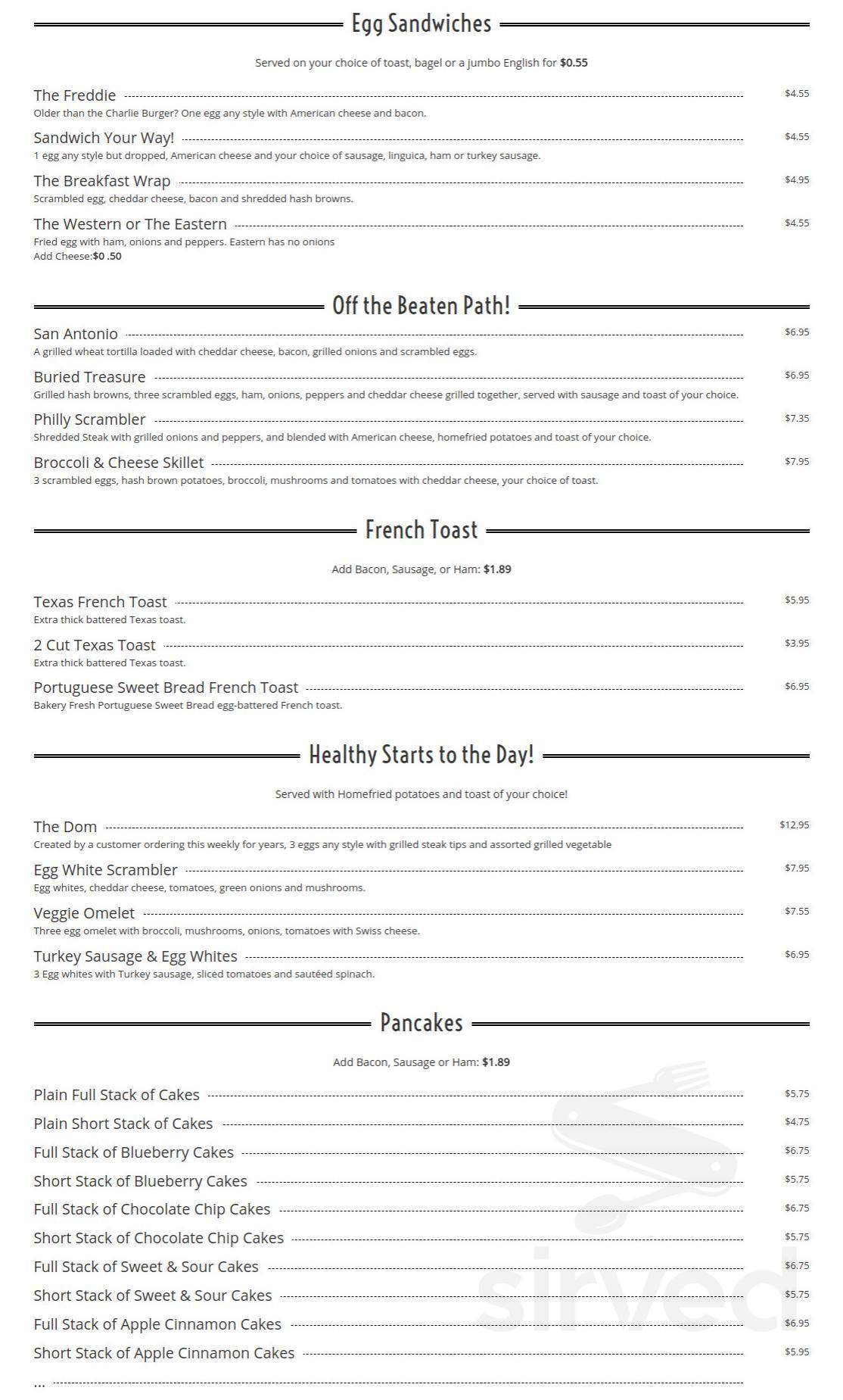Morin's Hometown Bar & Grille menu in Attleboro, Massachusetts, USA