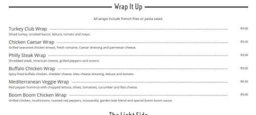 Menu for Morin's Hometown Bar & Grille in Attleboro, MA | Sirved