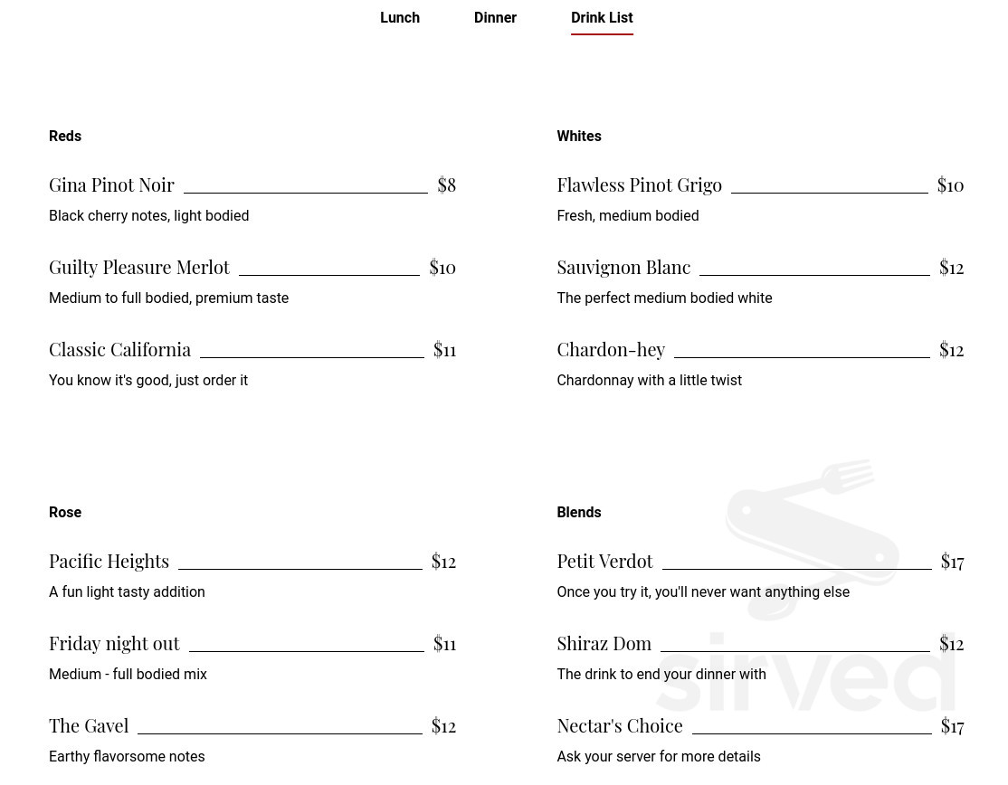 Mix Pacific Rim Cuisine menu in Las Cruces, New Mexico, USA