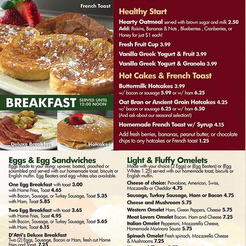 D'Atri's Restaurant menu in Cumberland, Maryland, USA