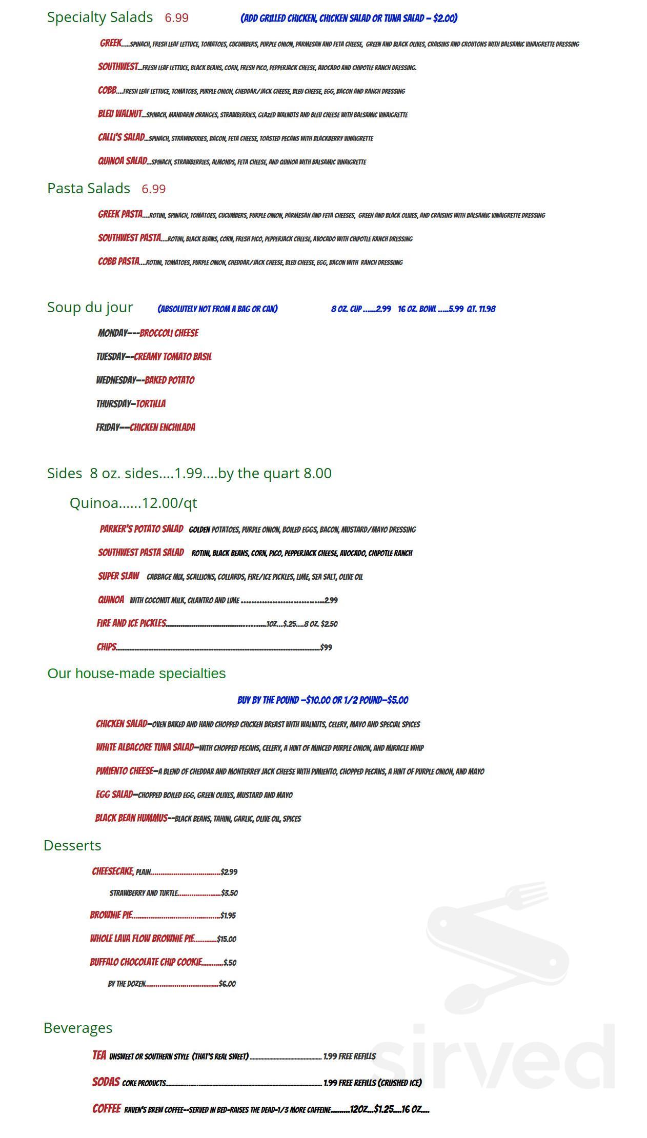 Five Loaves Deli menu in Huntsville, Texas, USA
