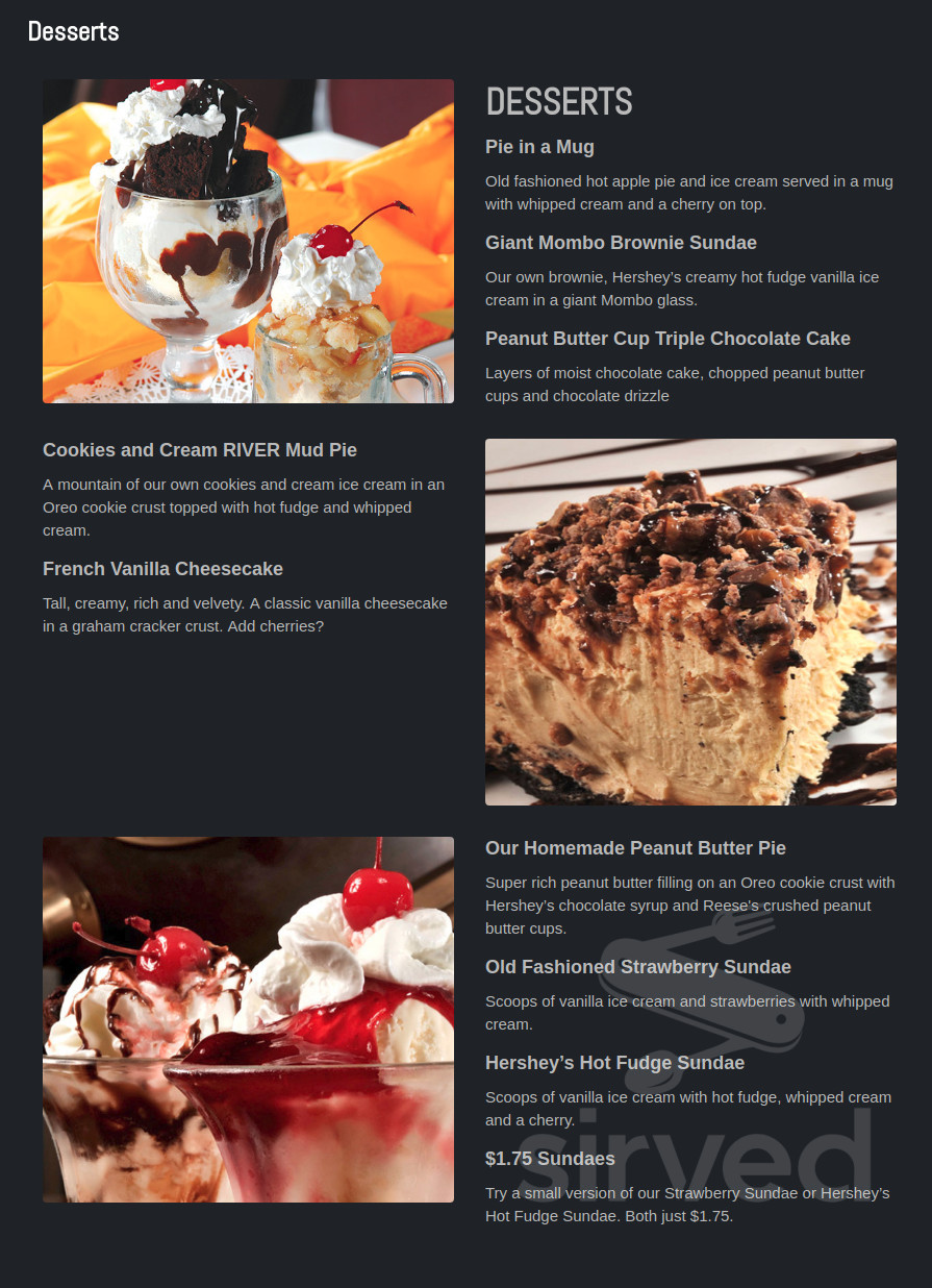 Duke's Riverside Bar & Grille menu in Wormleysburg, Pennsylvania, USA