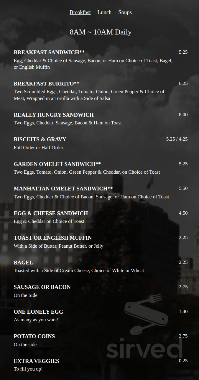 Manhattan Deli Menu - Omaha, Nebraska | Sirved