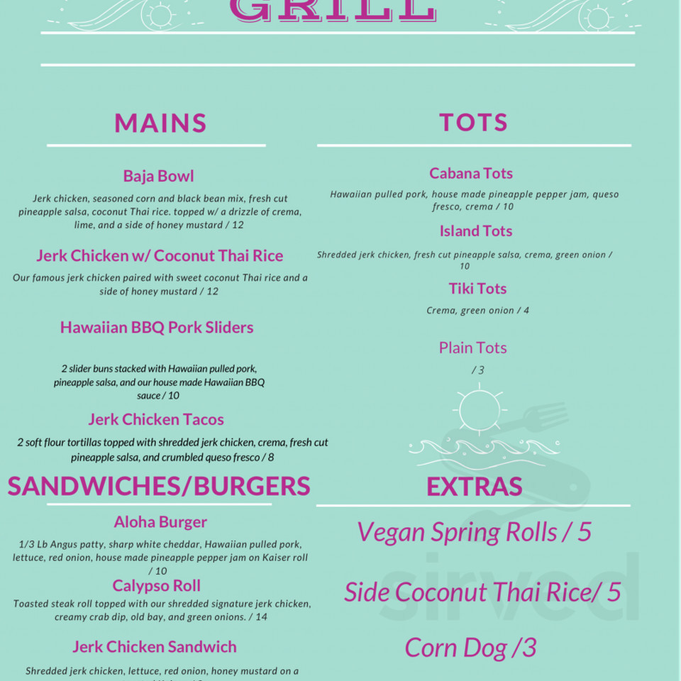 Menu for Island Thyme Grill in Lebanon, PA | Sirved