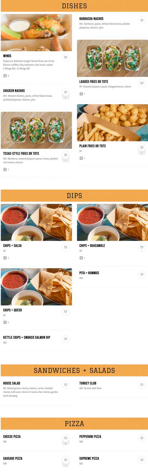 The Fieldhouse at The Crossover menu in Leander, Texas, USA