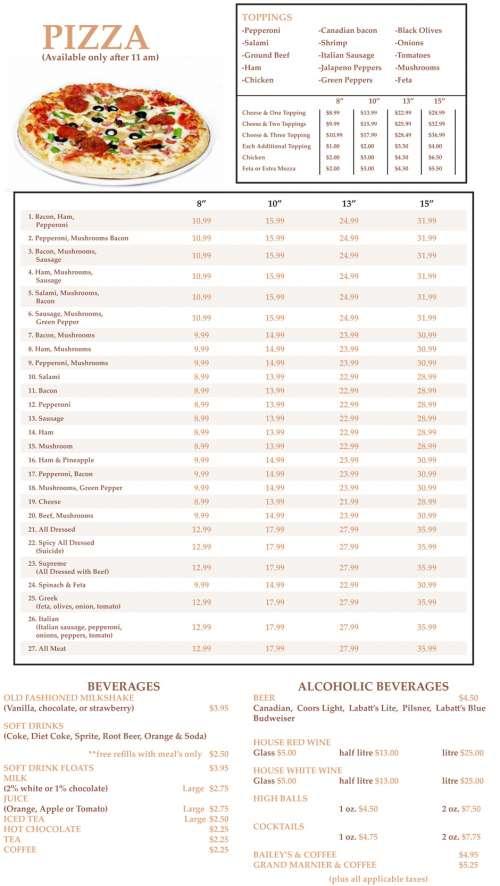 K Family Kitchen menu in Regina, Saskatchewan, Canada