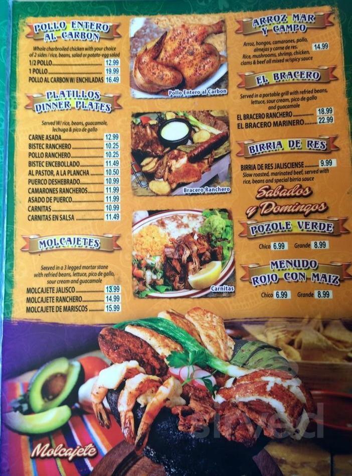 Calaveras Méxican Grill menu in Tulsa, Oklahoma, USA
