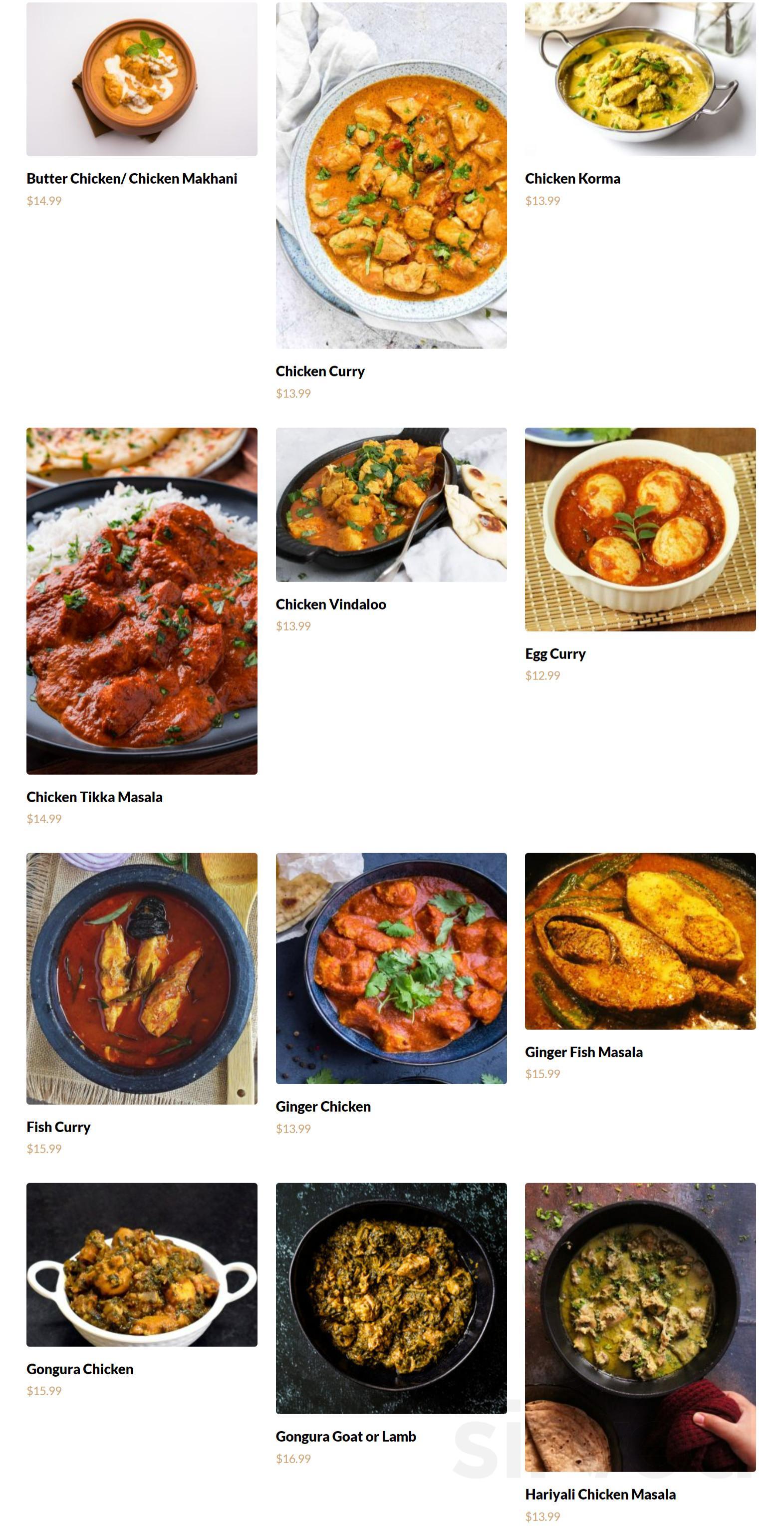 Biryani Pot menu in Mobile, Alabama, USA