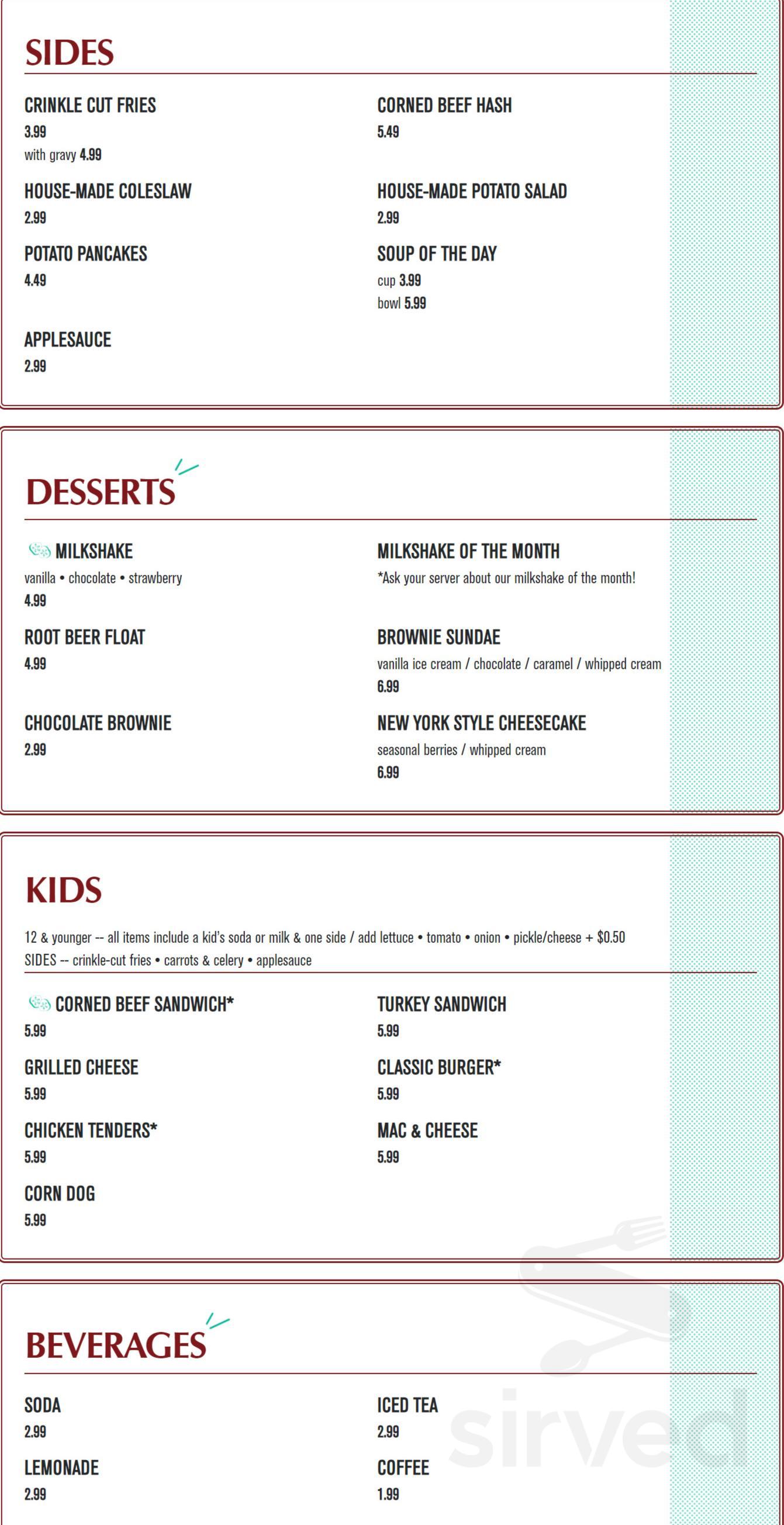 Menu for Slyman's Tavern Independence in Independence, OH | Sirved