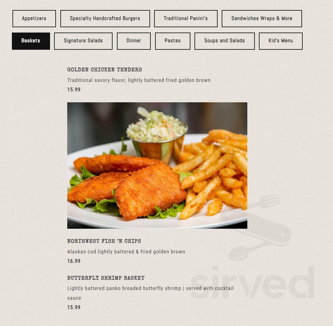 Forresters Bar & Grill menu in Eugene, Oregon, USA