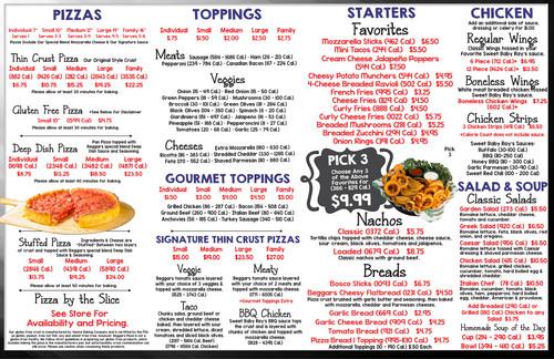 Beggars Pizza - Richton Park menu in Richton Park, Illinois, USA