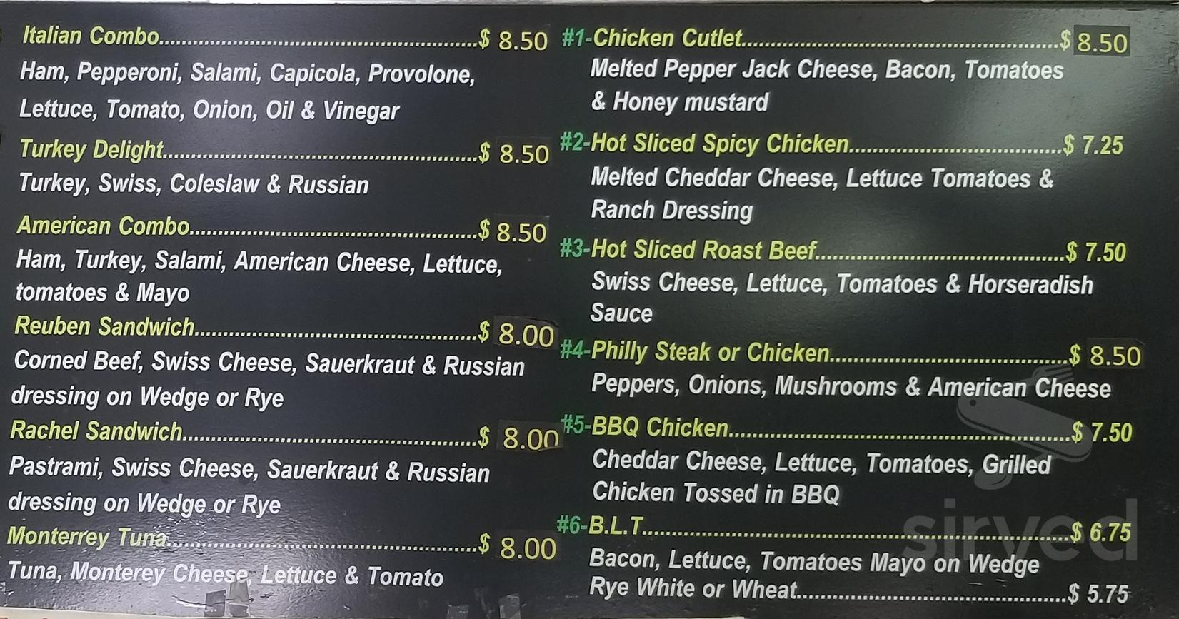 Molly's Deli menu in Wilton, Connecticut, USA