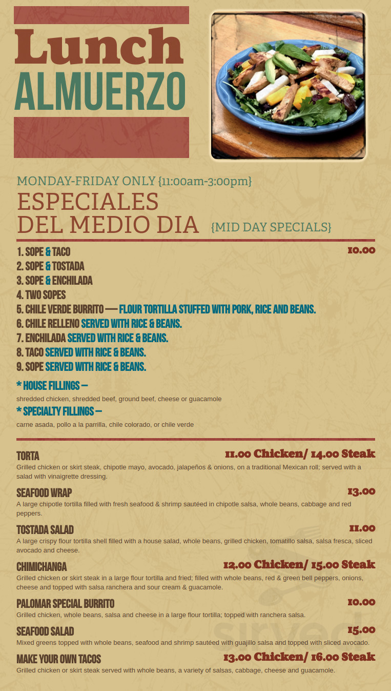 Cilantros menu in Watsonville, California, USA