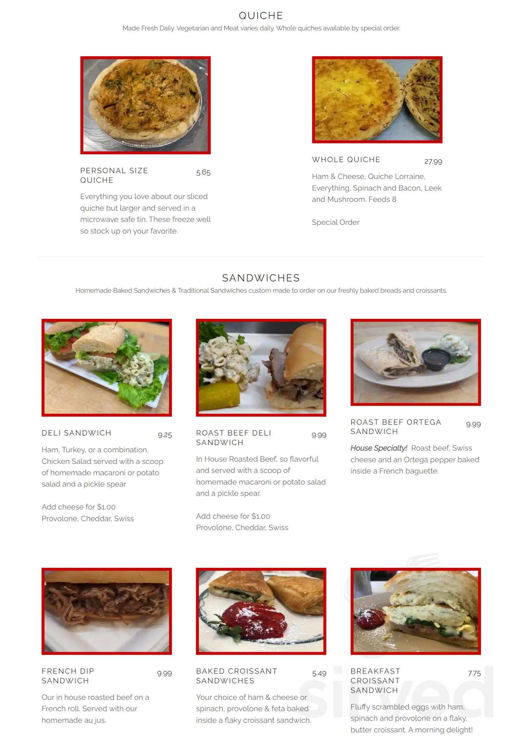 Harvard St. Bakery and Cafe menu in Hemet, California, USA
