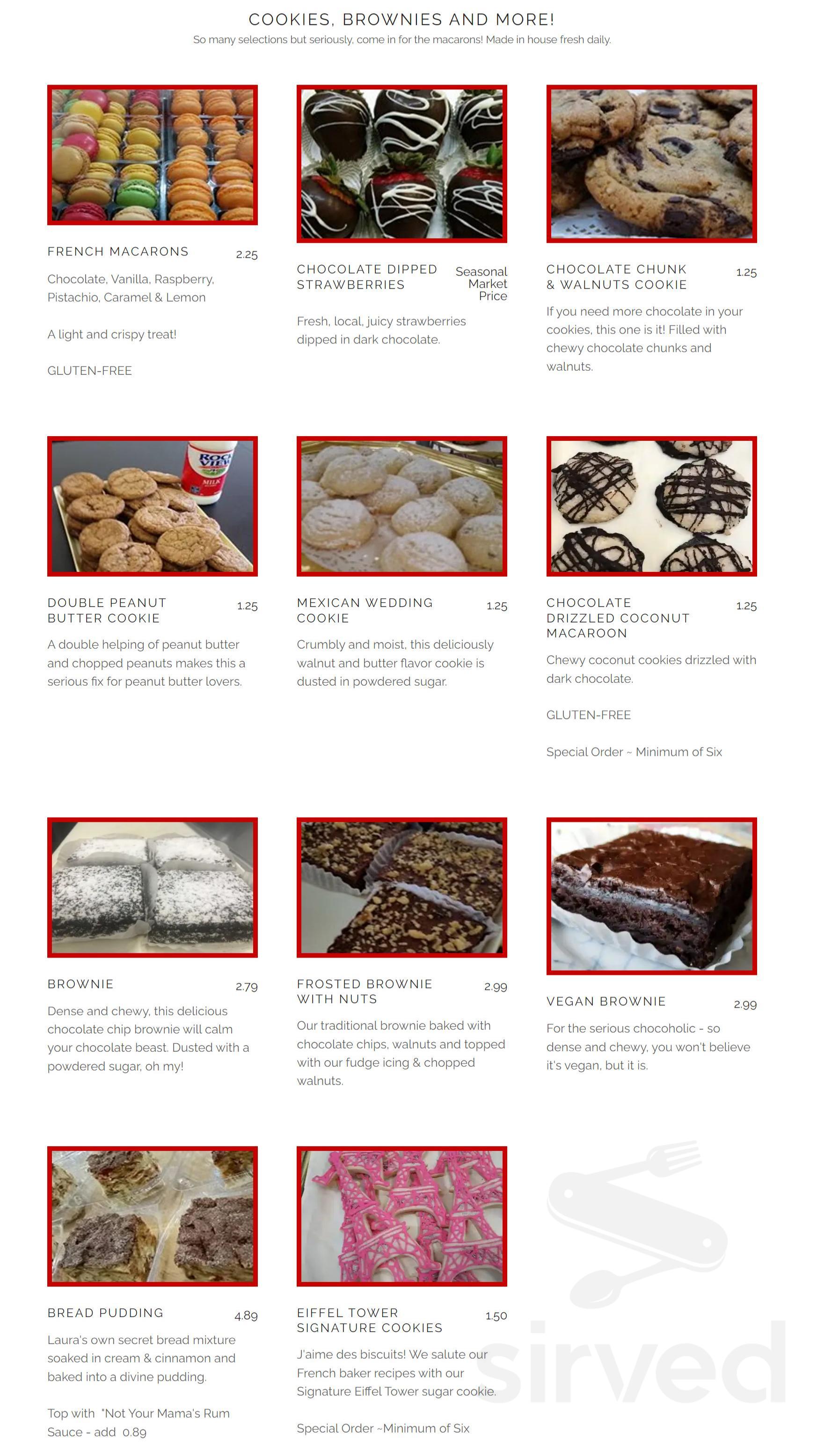 Harvard St. Bakery and Cafe menu in Hemet, California, USA