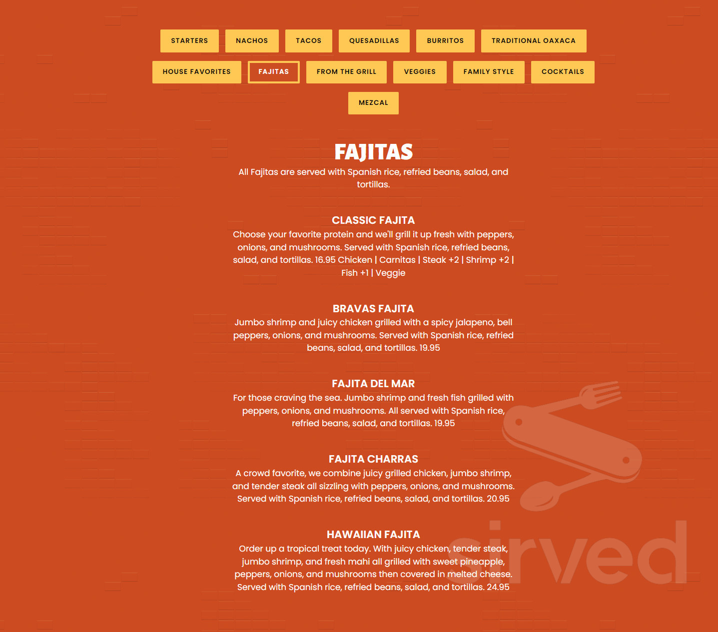 Maizal Mexican Kitchen and Mezcaleria menu in East Amherst, New York, USA