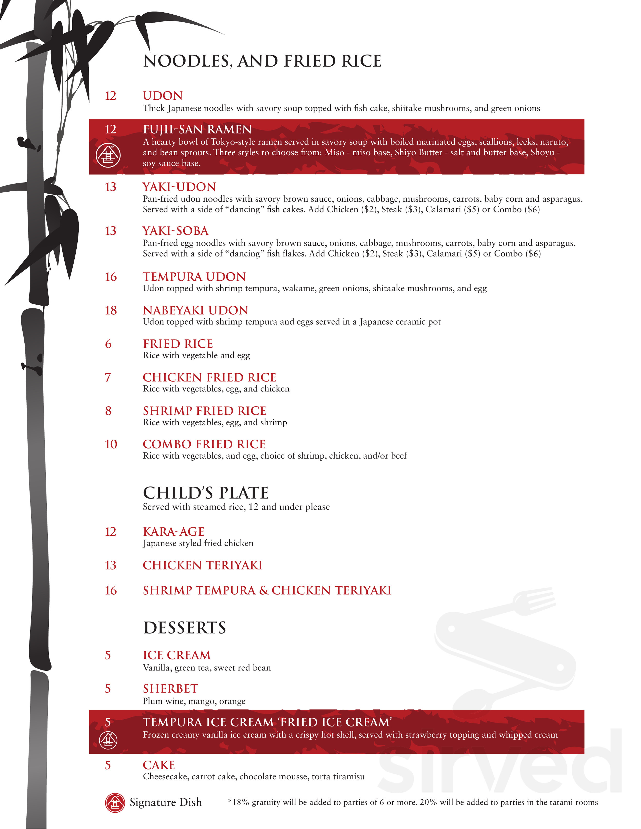 Jinbeh Japanese Restaurant Lewisville menus in Lewisville, Texas ...