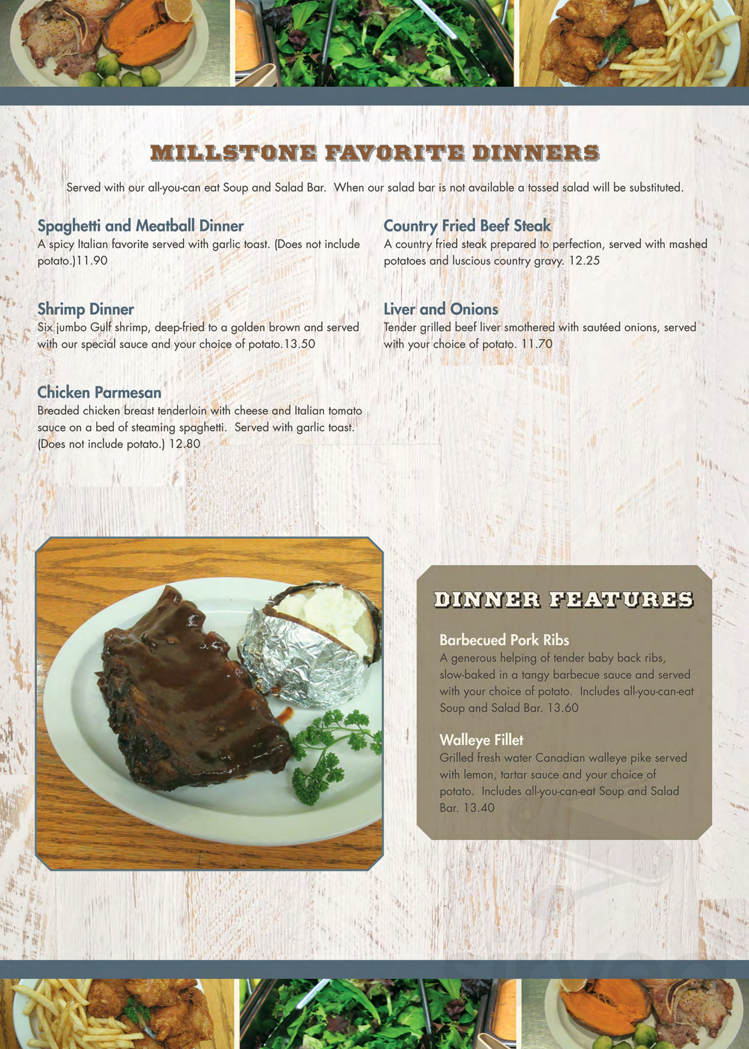 Millstone Family Restaurant menu in Rapid City, South Dakota, USA
