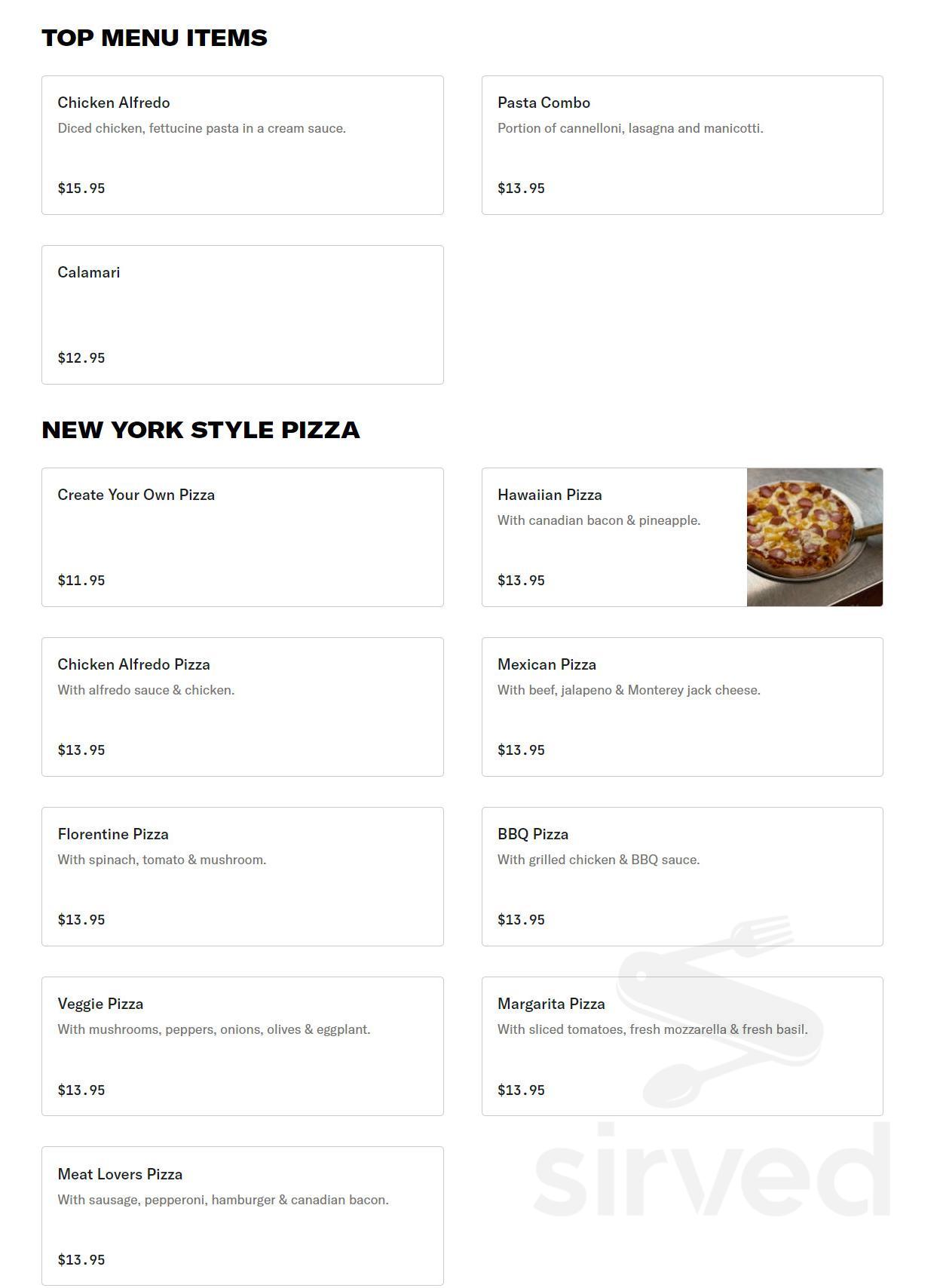 Menu - Tyler TX's Roma Italian Kitchen & Bar | Sirved
