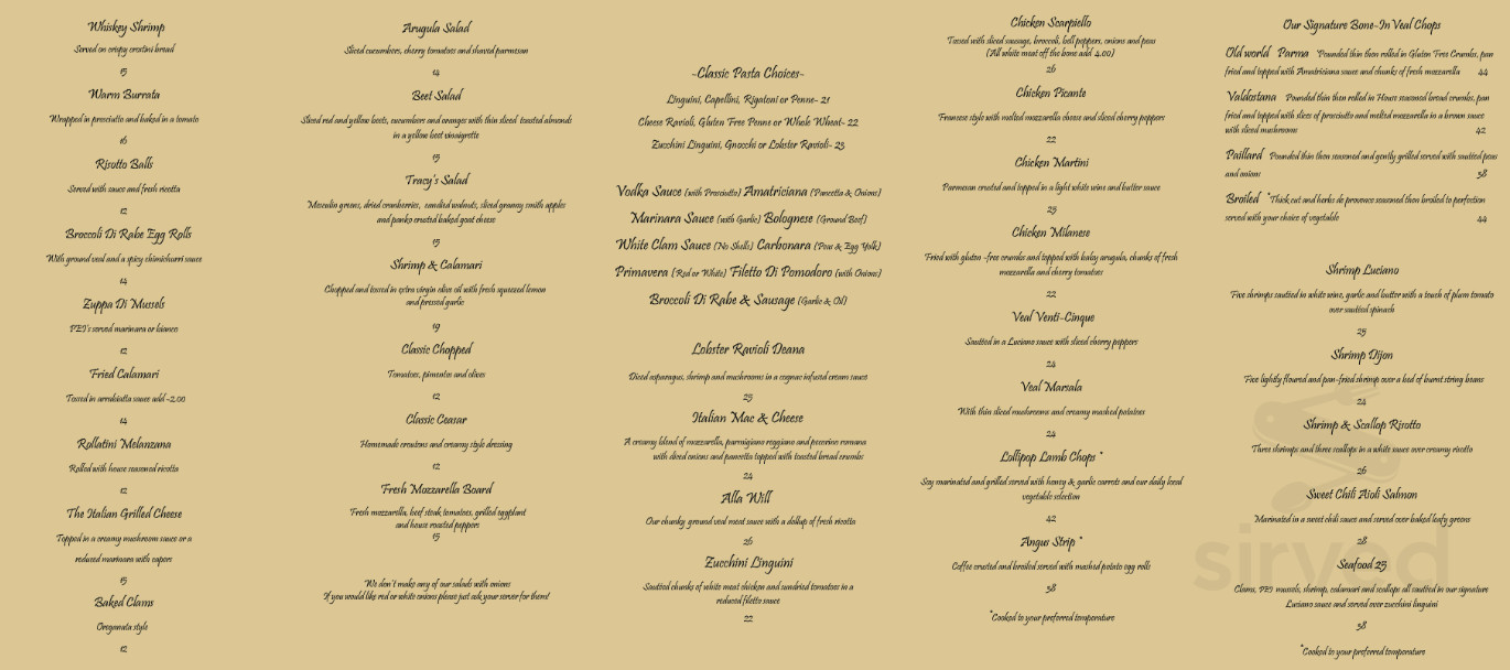 25 North menu in Mamaroneck, New York, USA