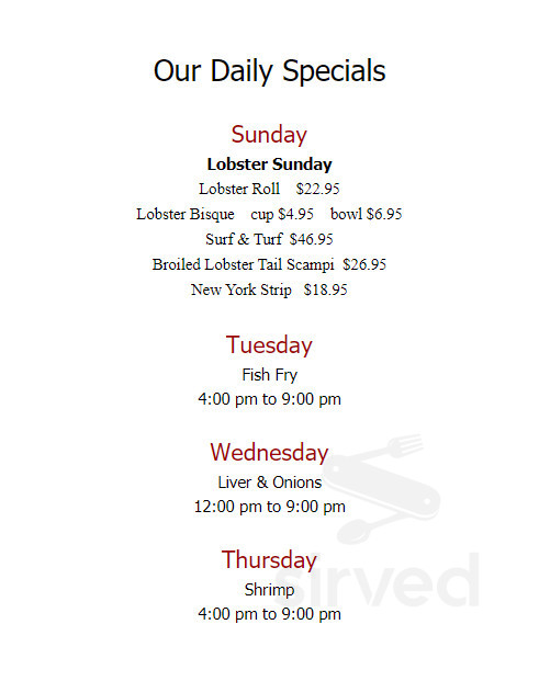 The Net by George menu in Flagler Beach, Florida, USA