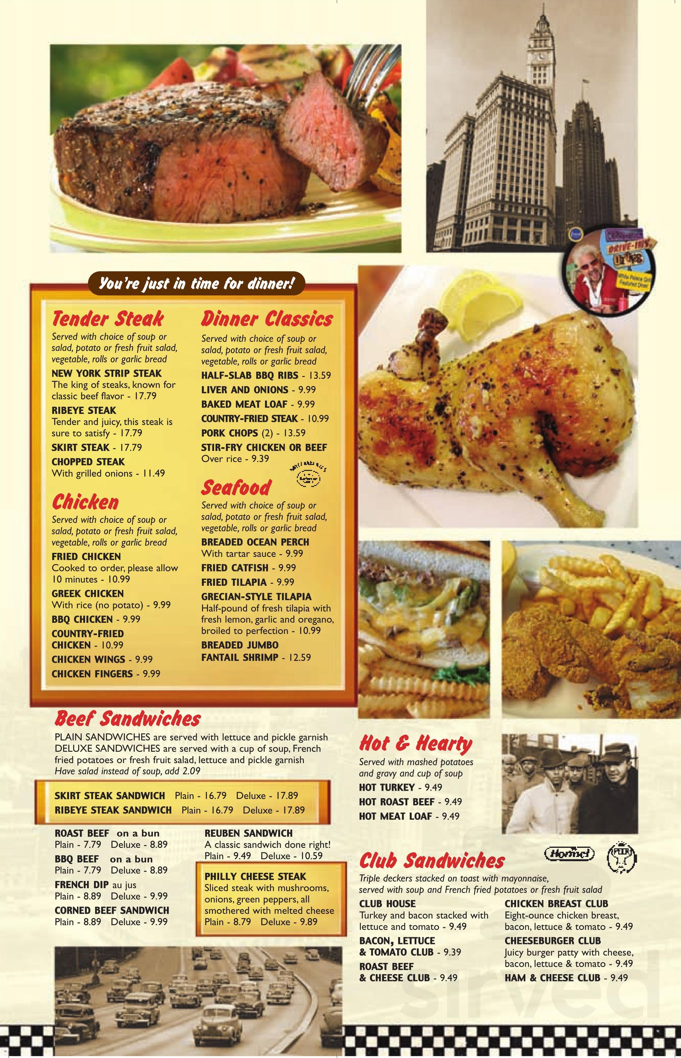 White Palace Grill menu in Chicago, Illinois, USA