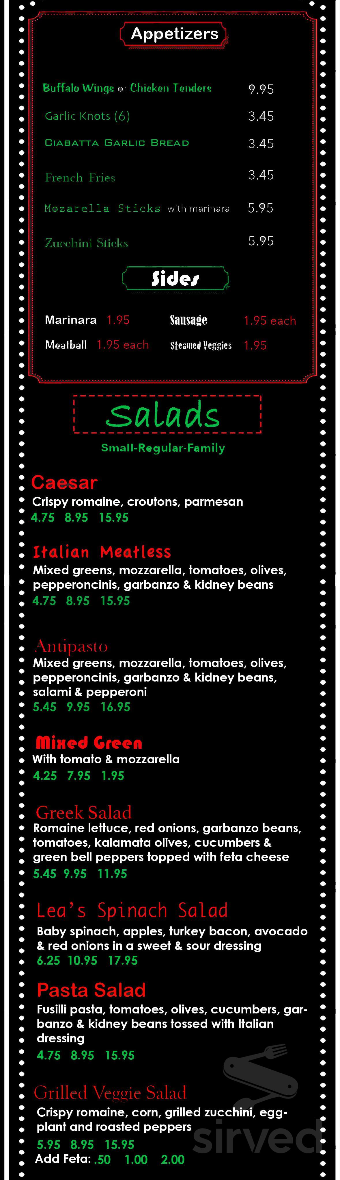 D'amore's Famous Pizza menus in Los Angeles, California, United States