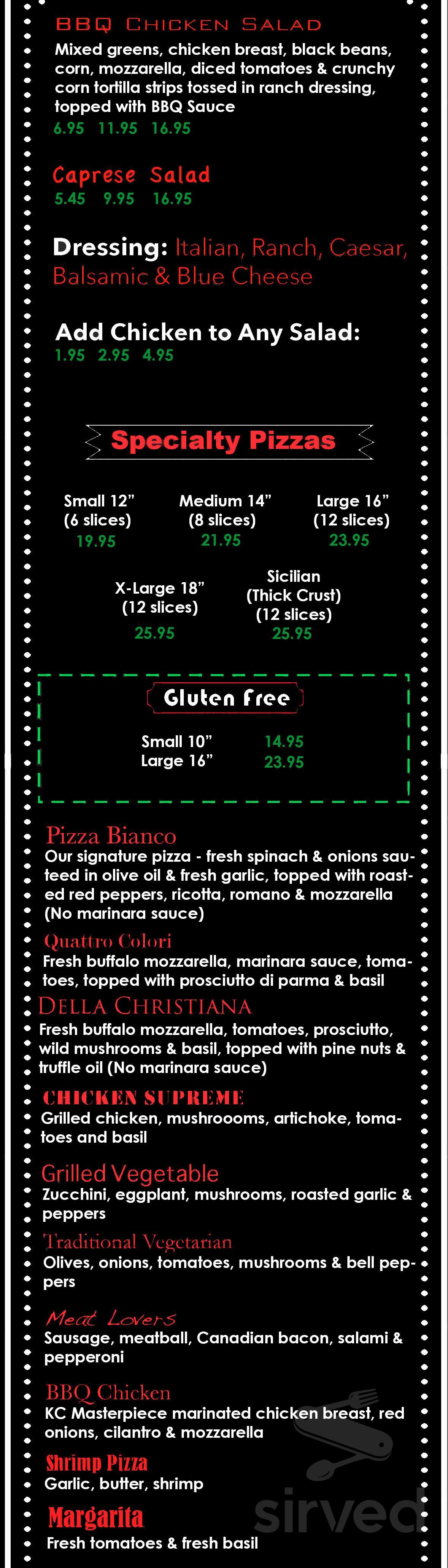 D'amore's Famous Pizza menus in Los Angeles, California, United States