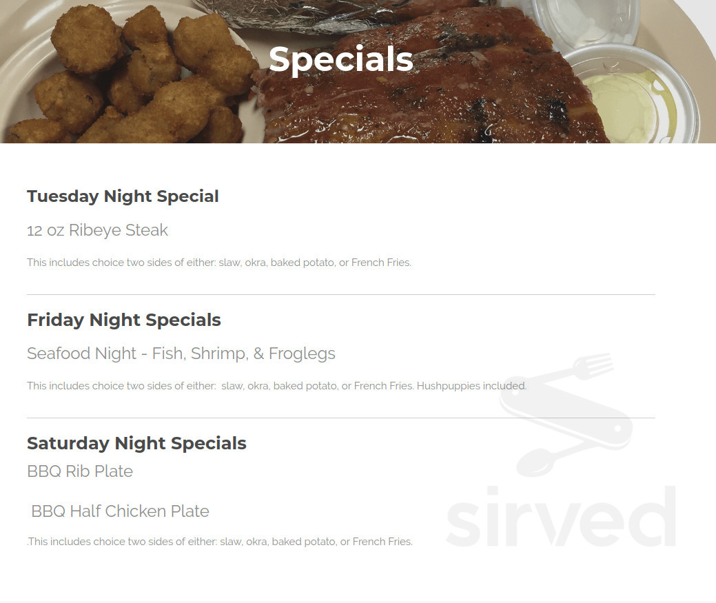 Smokey D's Family Restaurant menus in La Center, Kentucky, United States