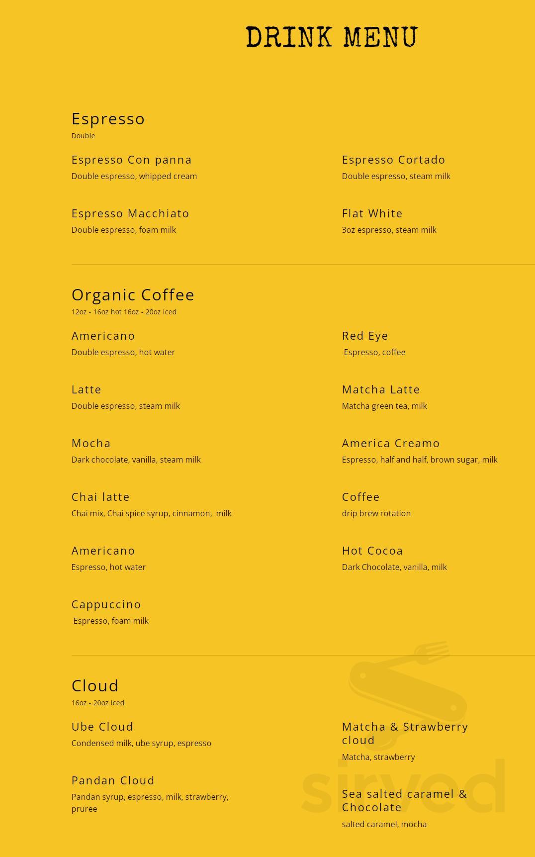 Buzz & Bites menu in Houston, Texas, USA