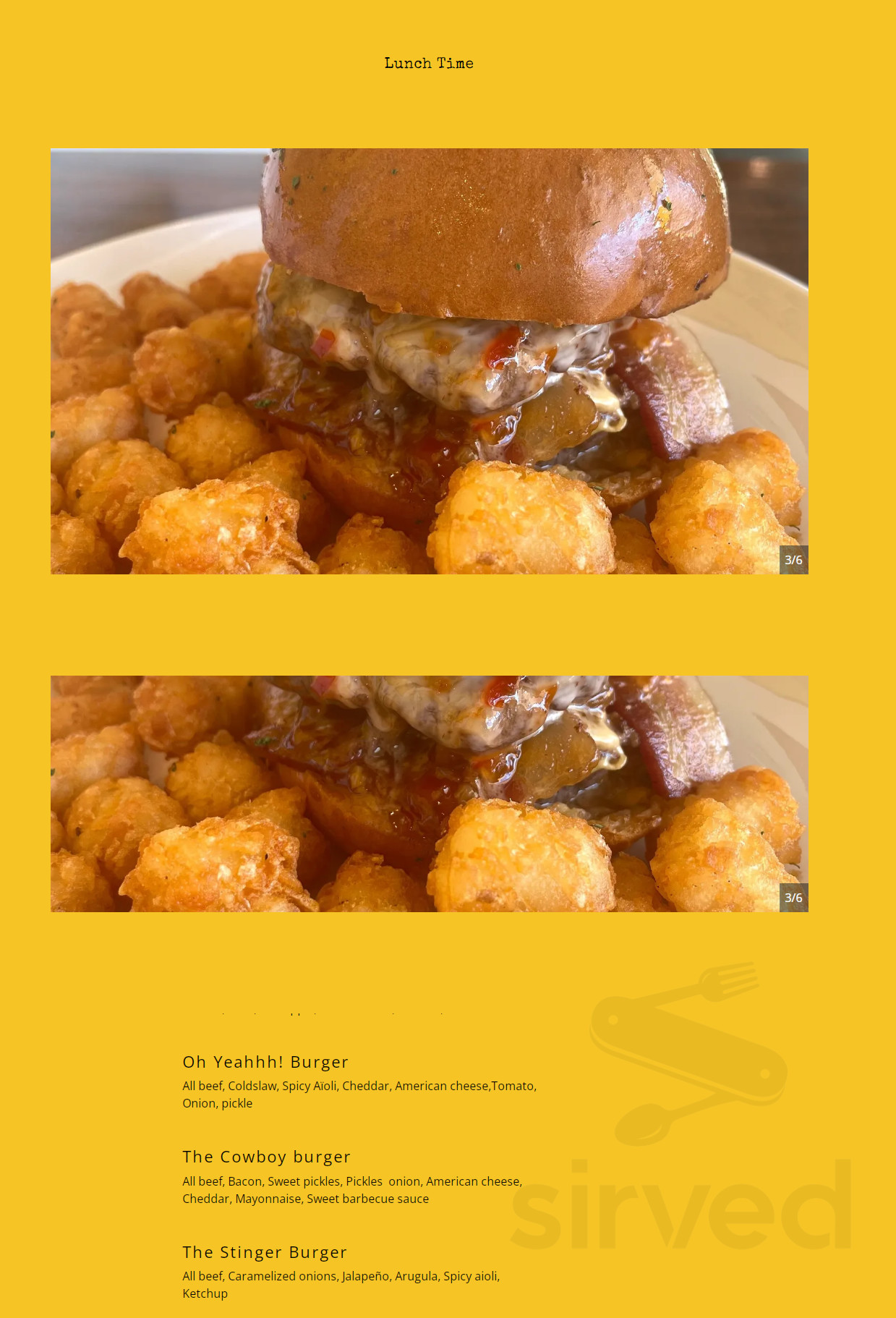 Buzz & Bites menu in Houston, Texas, USA