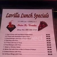 LA Villa Sports Bar & Grille menu in Struthers, Ohio, USA