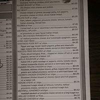 LA Villa Sports Bar & Grille menu in Struthers, Ohio, USA