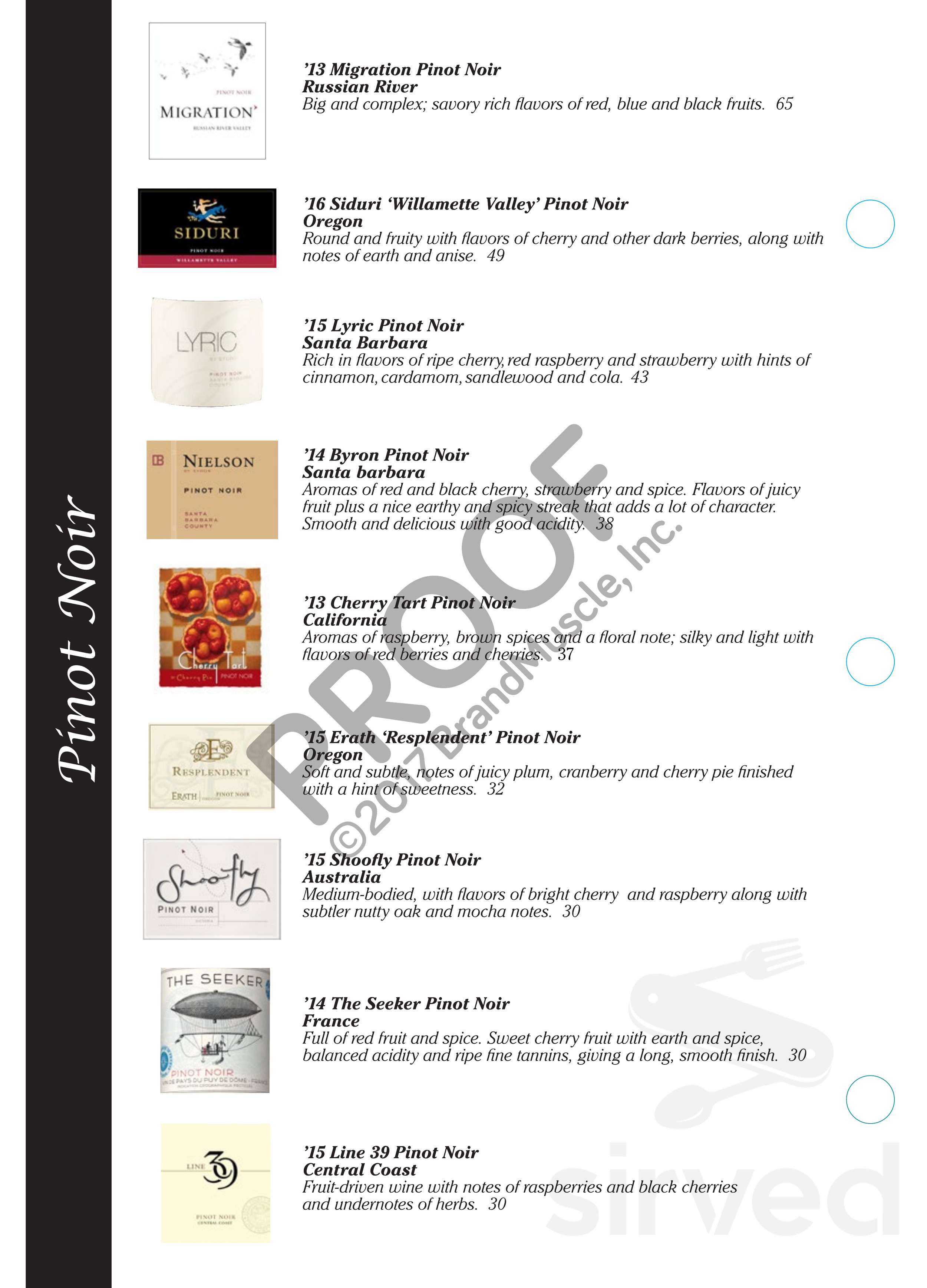 Alley Rose menu in Kearney, Nebraska, USA