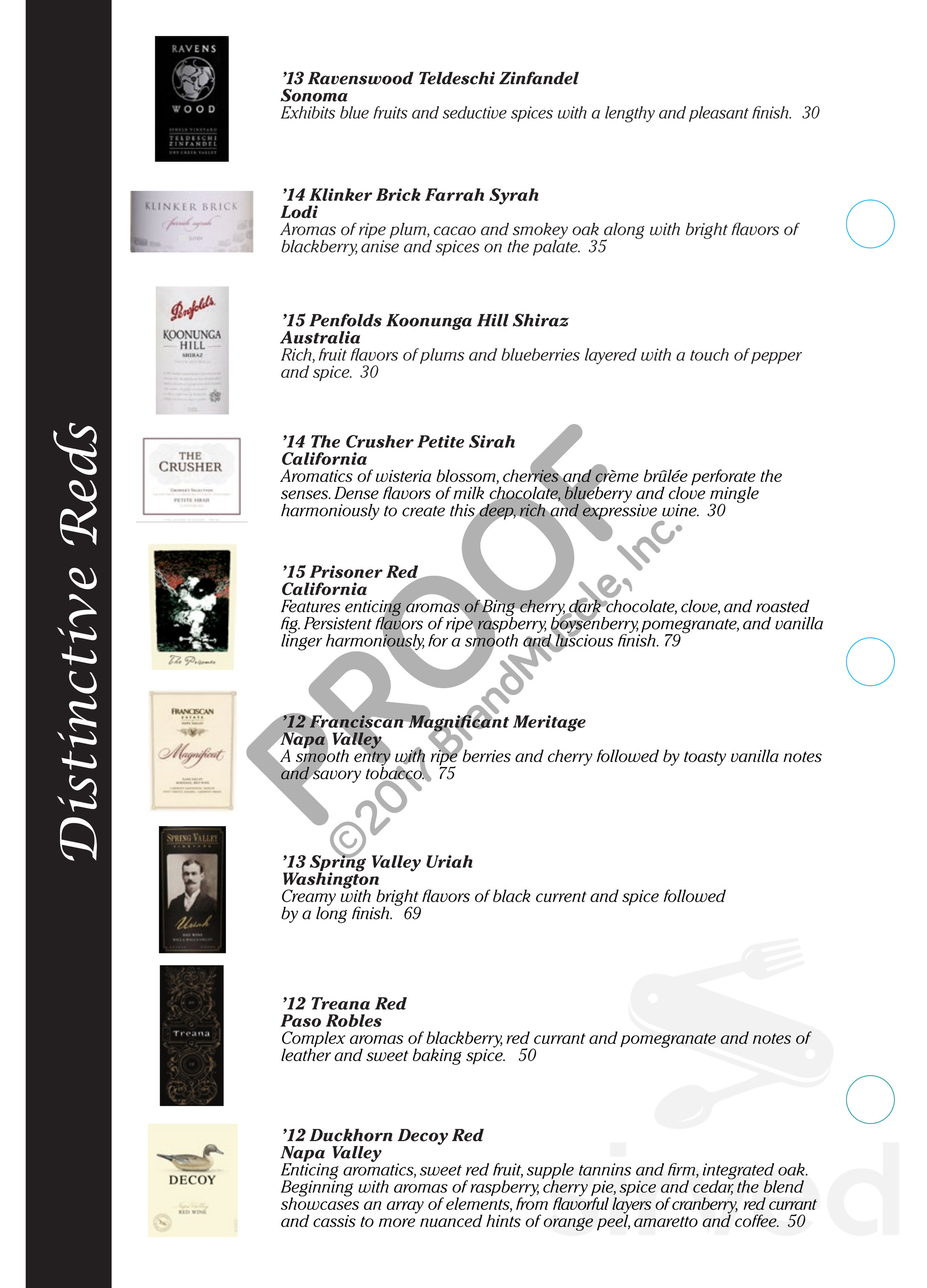 Alley Rose menu in Kearney, Nebraska, USA