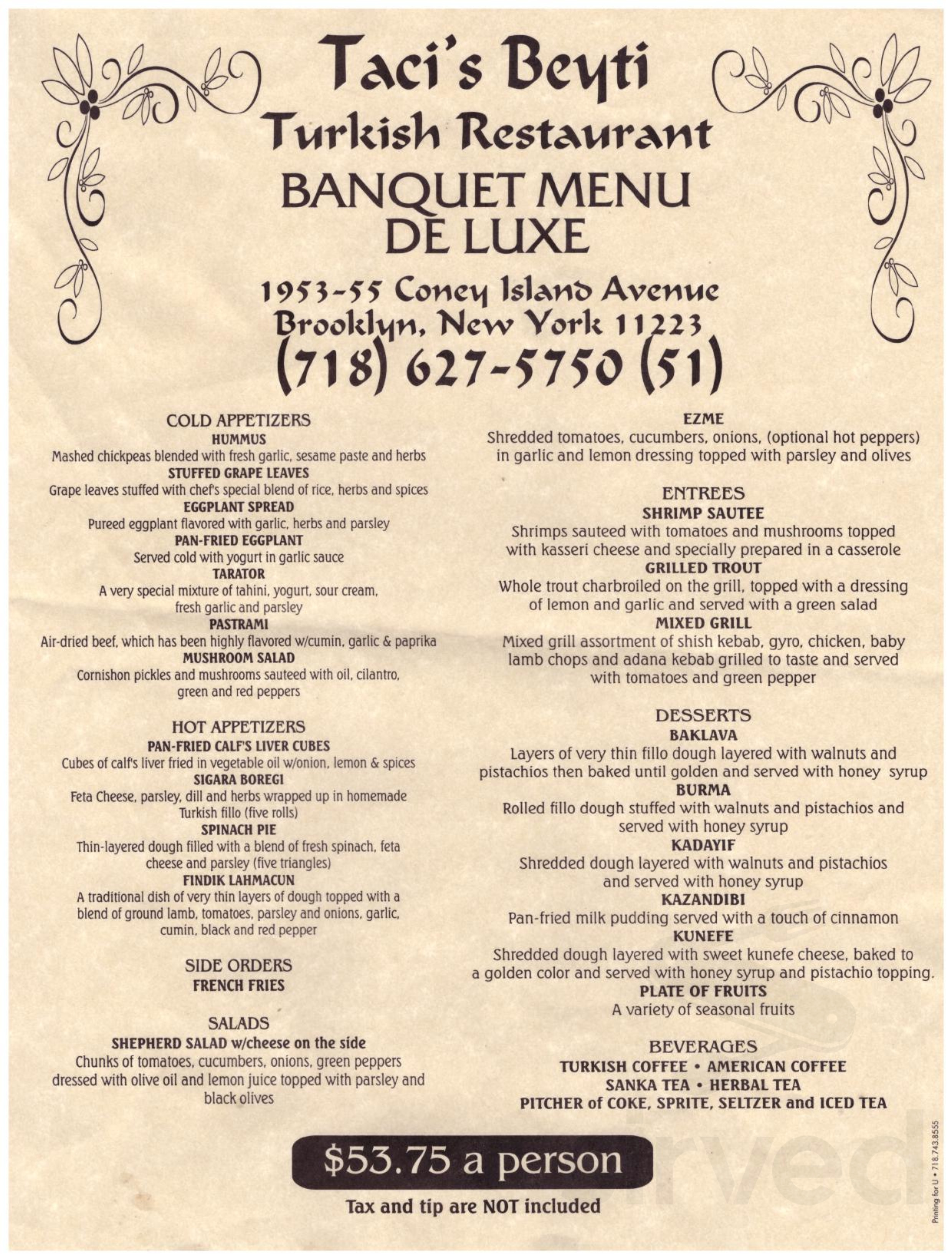 Menu - Brooklyn NY's Halal Restaurant | Sirved